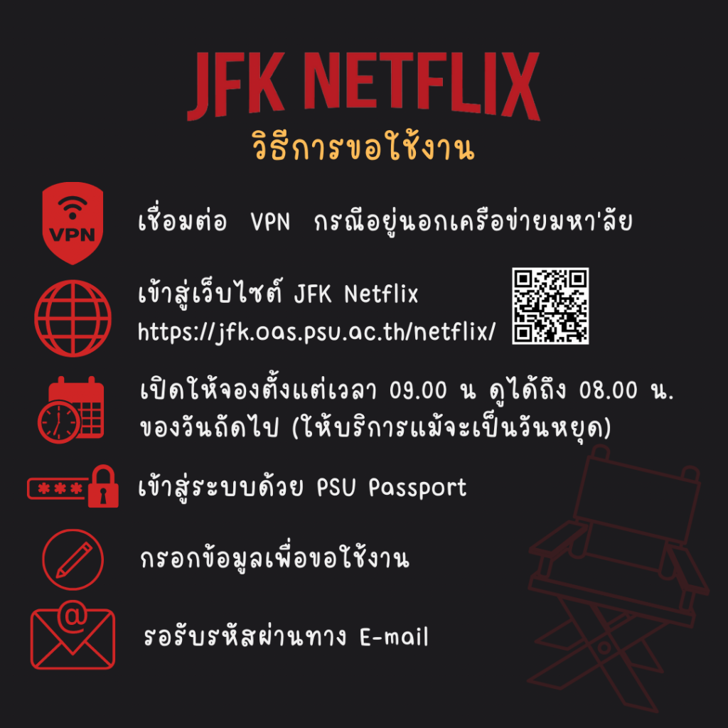 JFK NETFLIX RETURN – สำนักวิทยบริการ